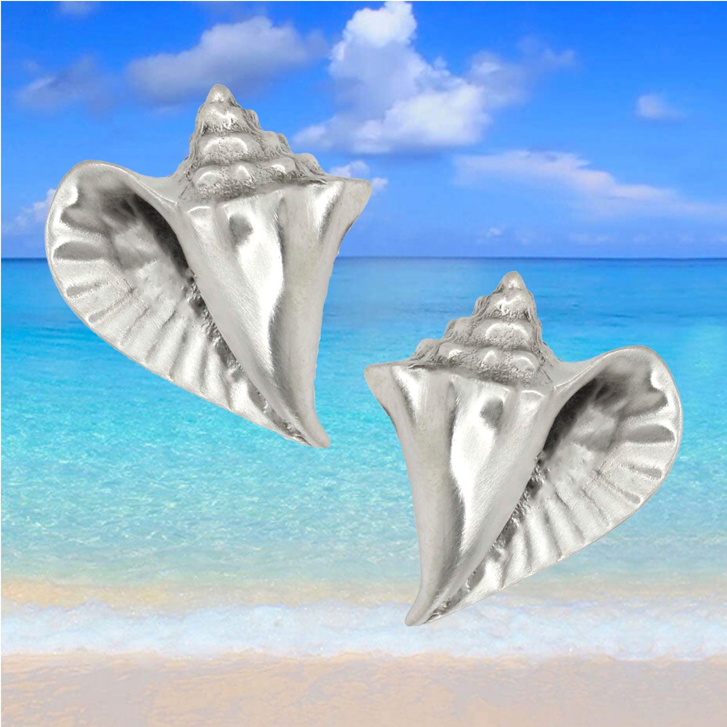 Conch Shell Bathroom Drawer Pulls & Cabinet Knobs - Costello Coastal Knobs