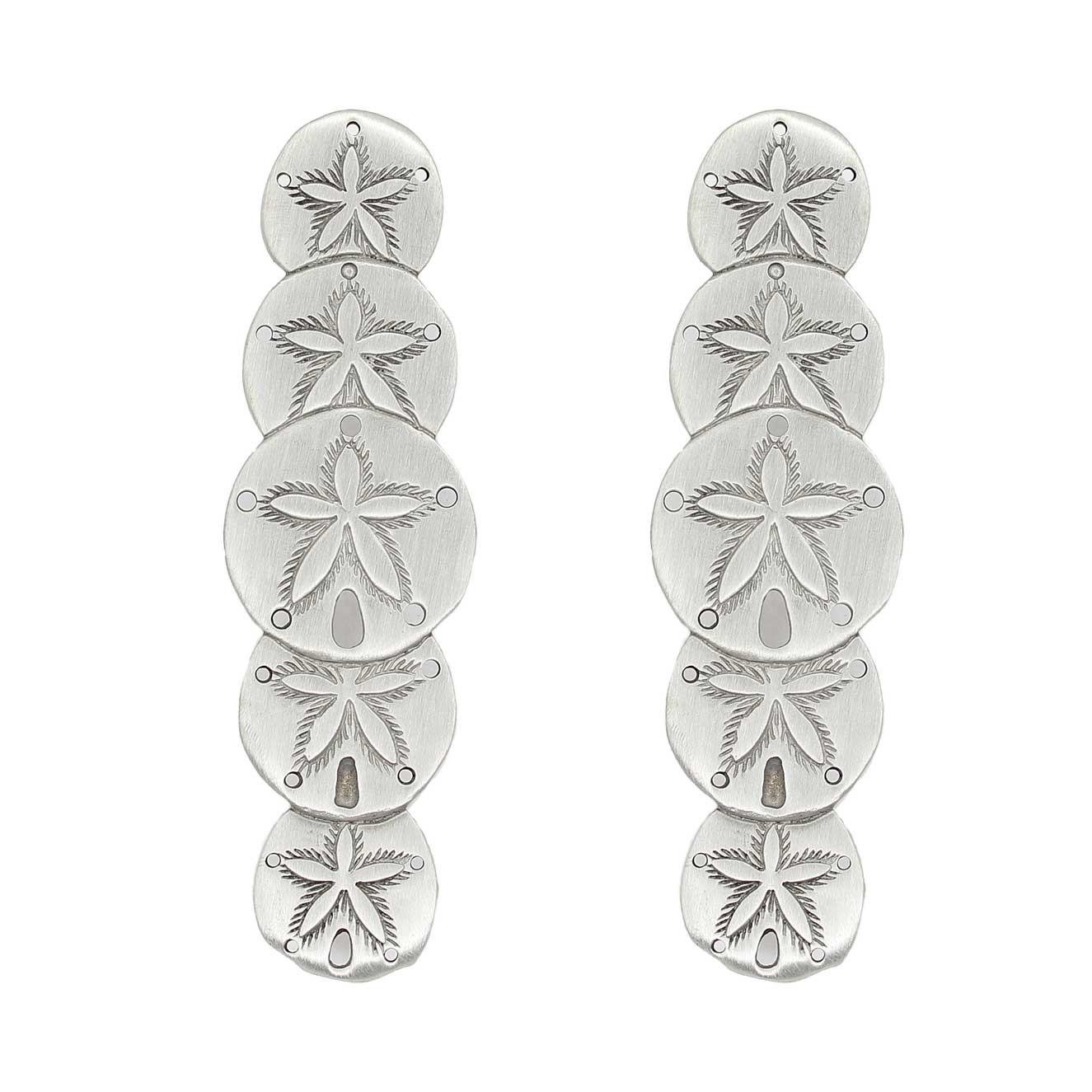 Sand Dollar Cabinet Pulls - Vertical 2-pack - Costello Coastal Knobs