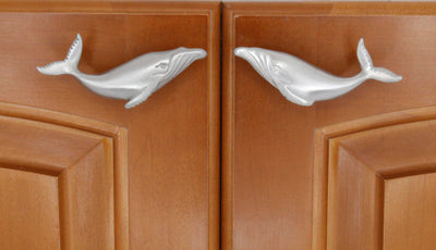 Whale & Whale Tail Drawer Pulls & Knobs | Sealifecabinetknobs.com - Costello Coastal Knobs