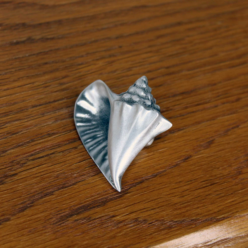 Conch Shell Cabinet Knob, Small, Left Opening Flange - Costello Coastal ...