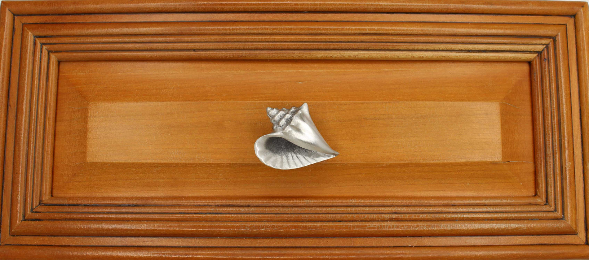 Conch Shell Cabinet Knob, Small, Left Opening Flange - Costello Coastal Knobs