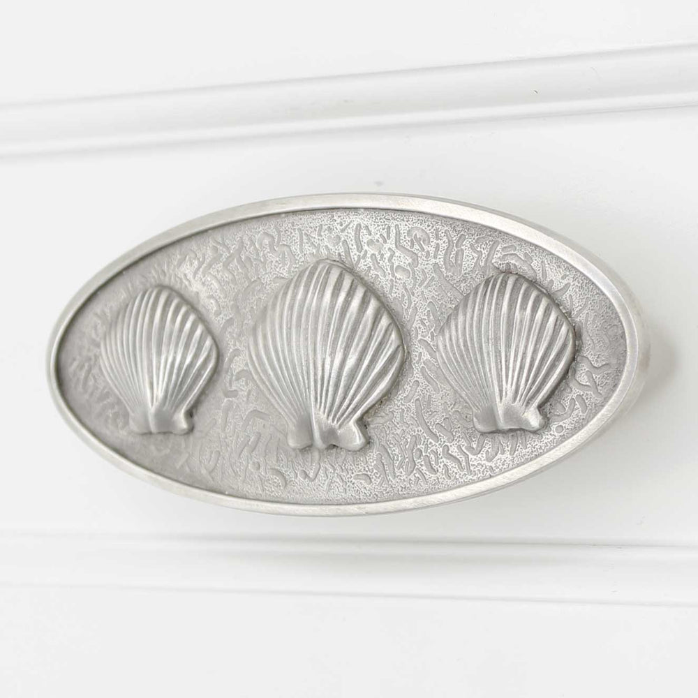Scallop Shell Drawer Pull, Sea Shell Cabinet Handle - Costello Coastal Knobs
