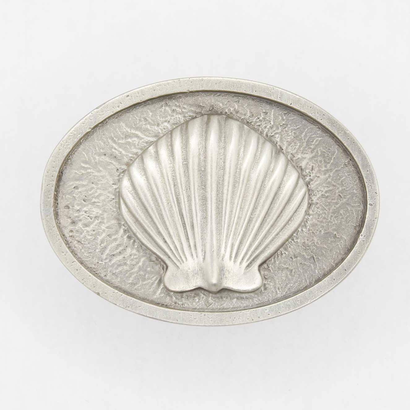 Scallop Shell Cabinet Knob, Small Horizontal Oval - Costello Coastal Knobs