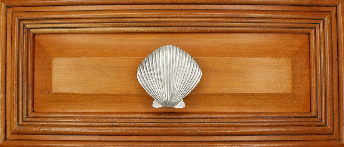 Scallop Shell Cabinet Knob, Large Size - Costello Coastal Knobs