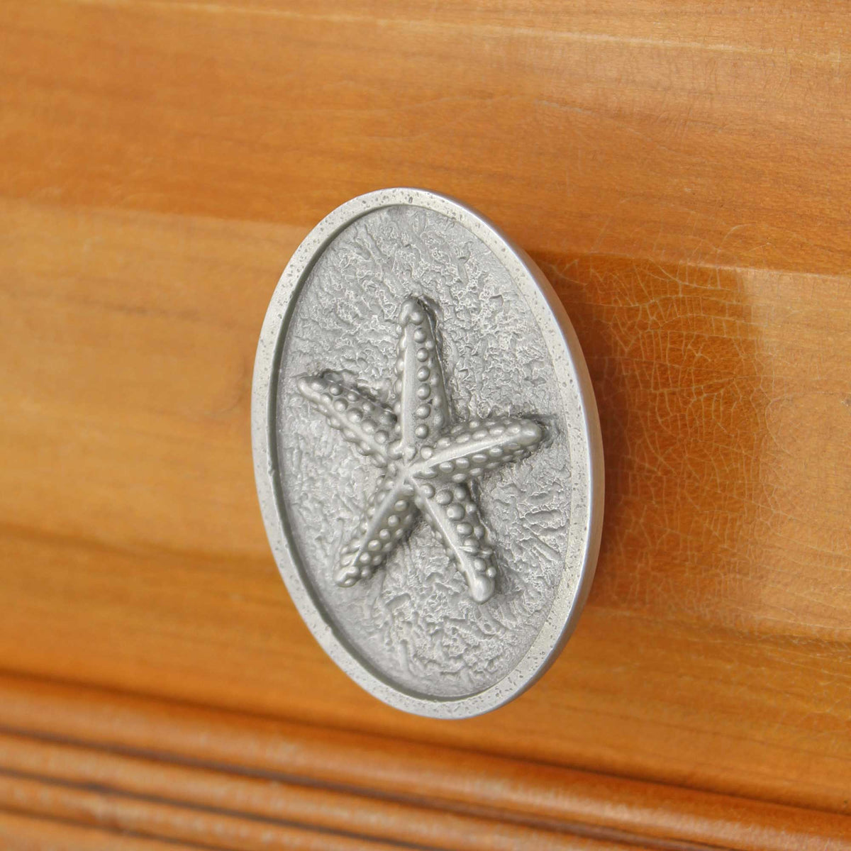 Bezel Starfish Cabinet Knob by Peter Costello. Beach Cabinet Hardware - Costello Coastal Knobs