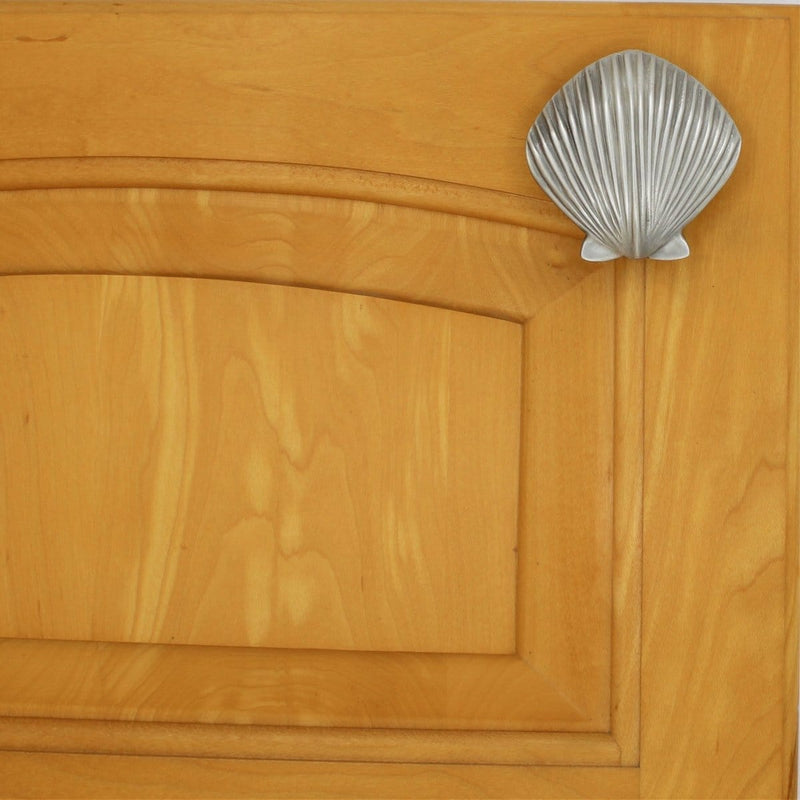 Scallop Shell Cabinet Knob, Large Size - Costello Coastal Knobs